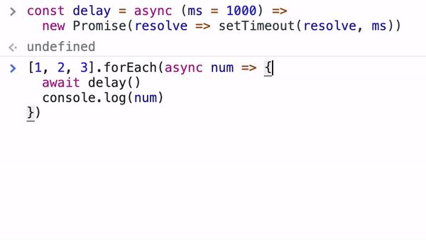Is JavaScript ForEach Async Atomized Objects