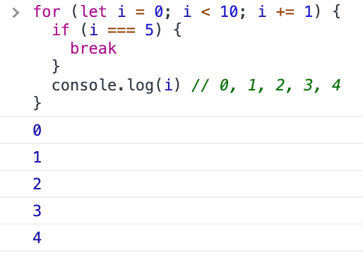How To Break A For Loop In JavaScript Atomized Objects