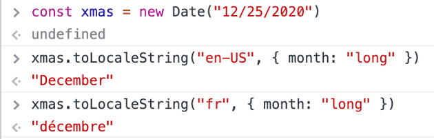 How To Get The Month Name In JavaScript Atomized Objects