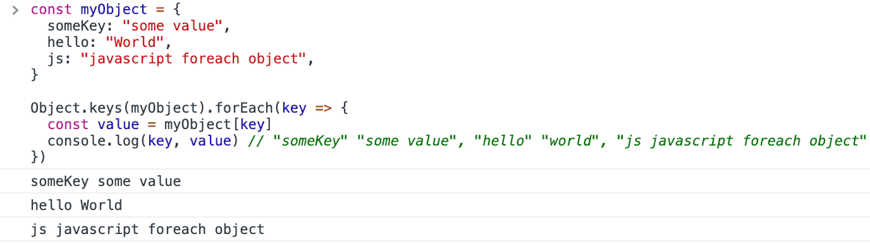 How To Use Foreach With An Object In Javascript Atomized Objects